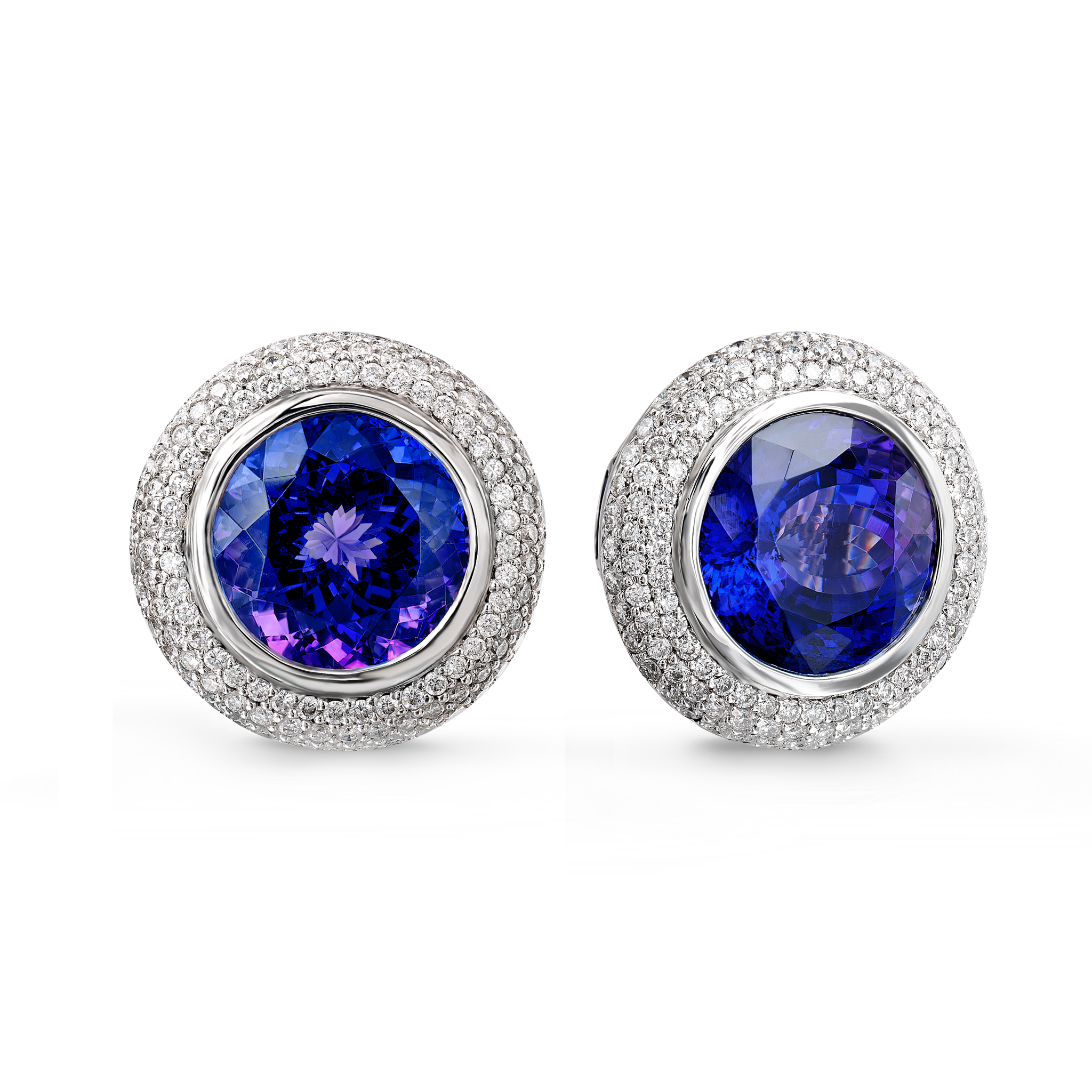 Tanzanite and Tsavorite Dress Earrings