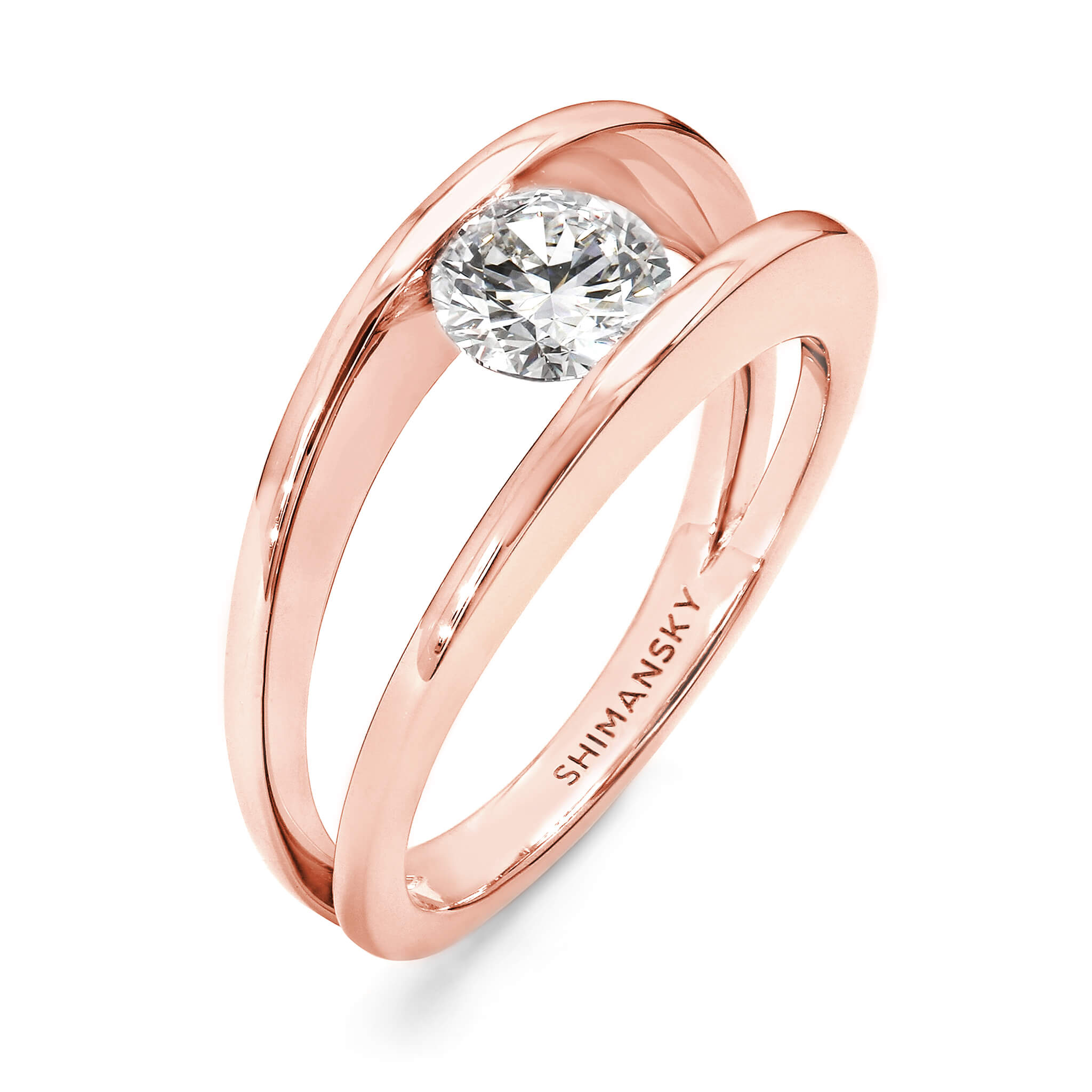 Millennium Iconic Diamond Ring - 0.7ct - 18K Rose Gold | Shimansky