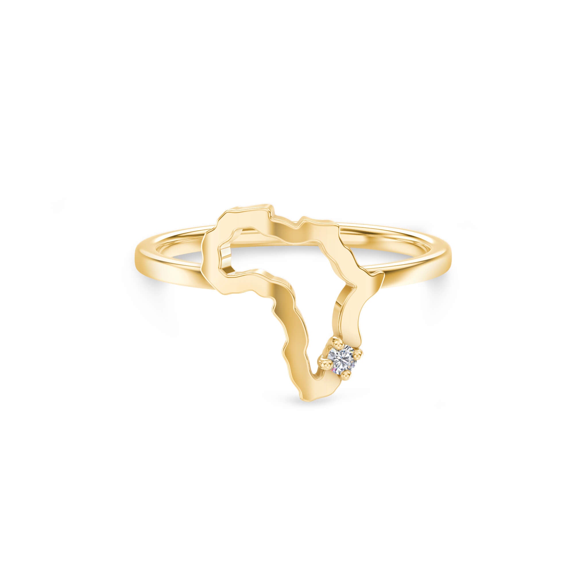 My Africa Small Diamond Ring - 0.03ct - 14K Yellow Gold | Shimansky